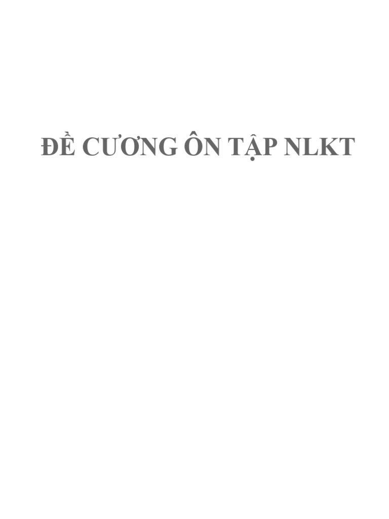 Ôn tập lý thuýet NLKT | PDF