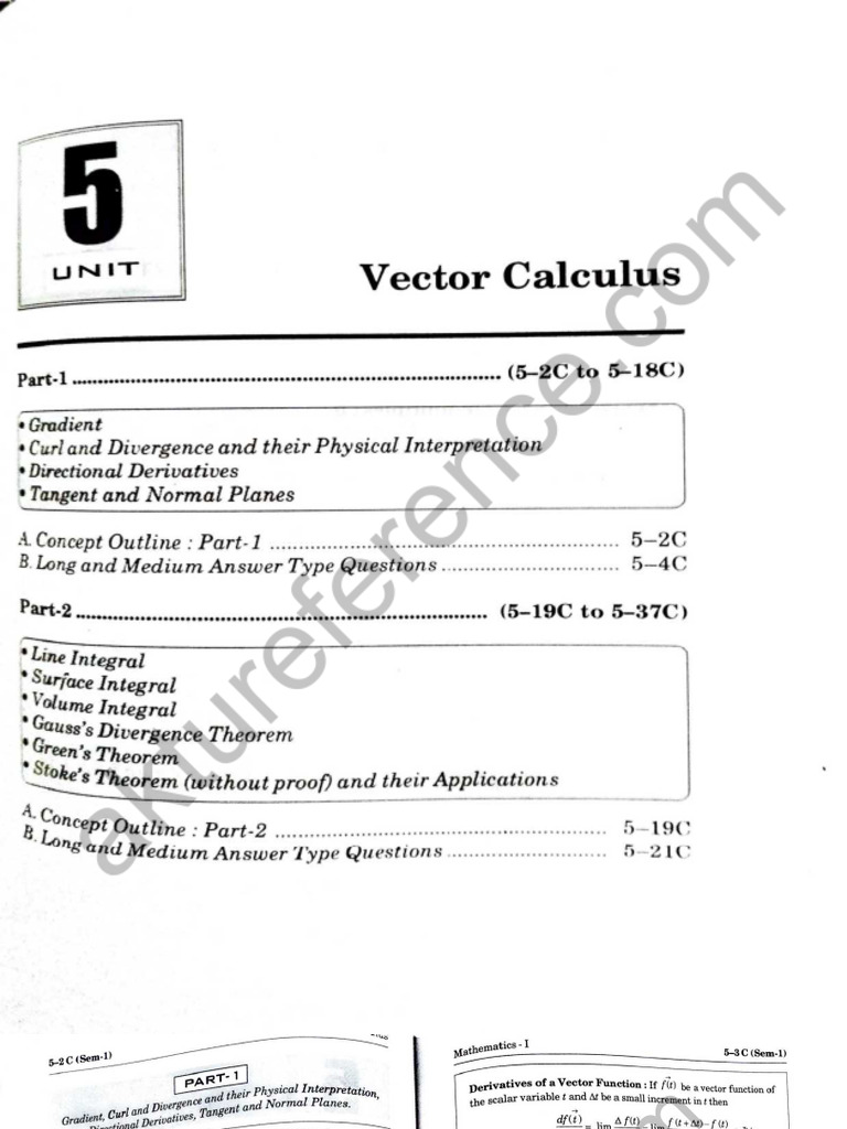 Unit-5 Vector Calculus | PDF