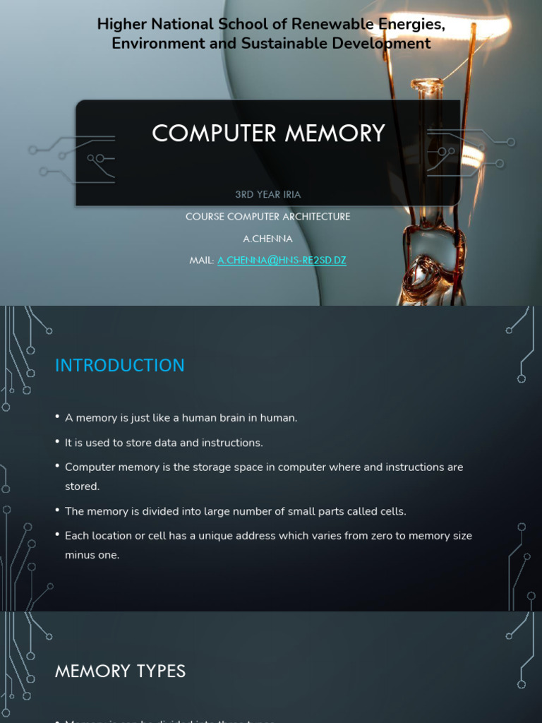 Chapter 03 Computer Memory | PDF