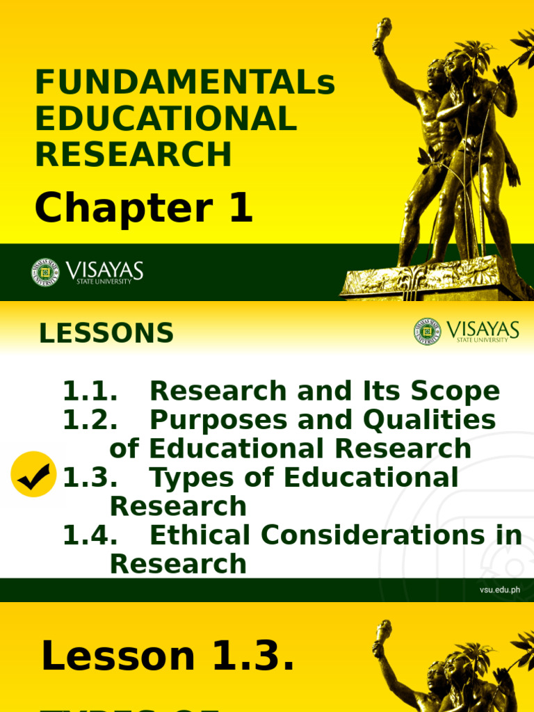 Lesson 1.3. Types of Educational Research | PDF Lesson 1.3. Types of Educational Research | PDF