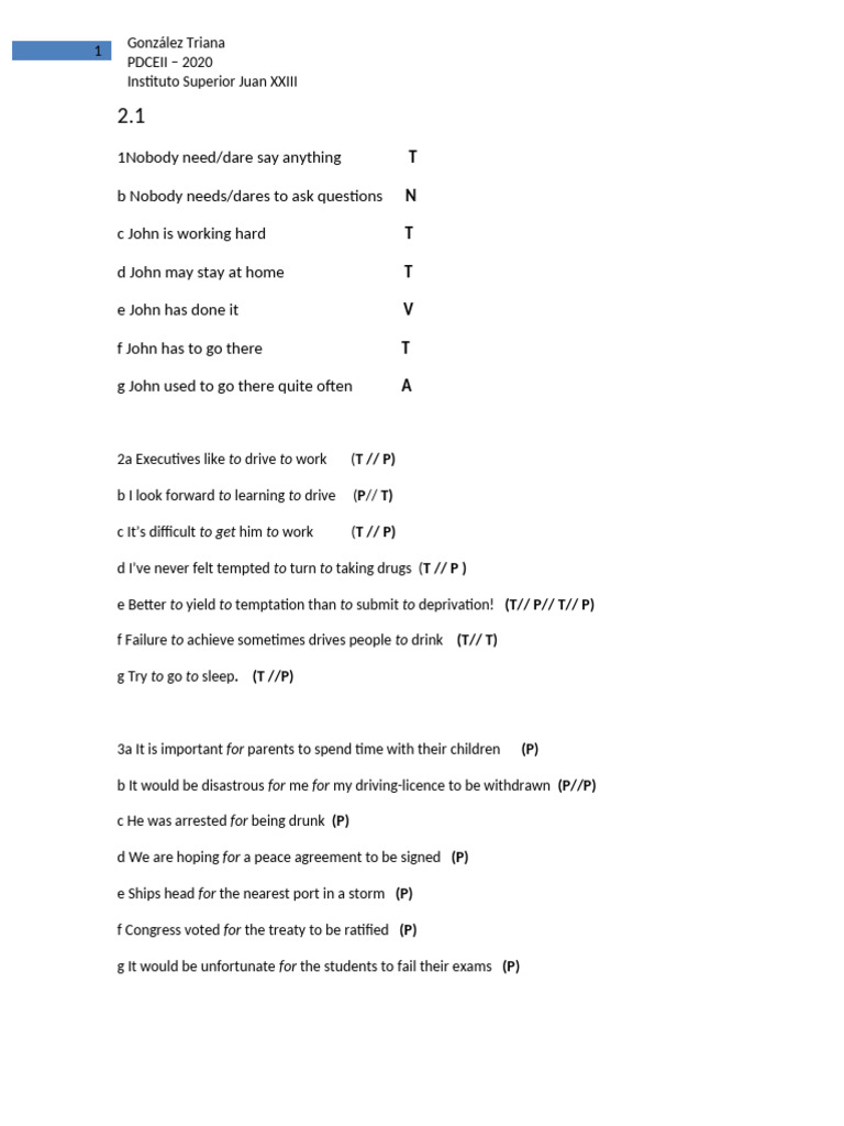 Minimalism Syntax Workbook | PDF