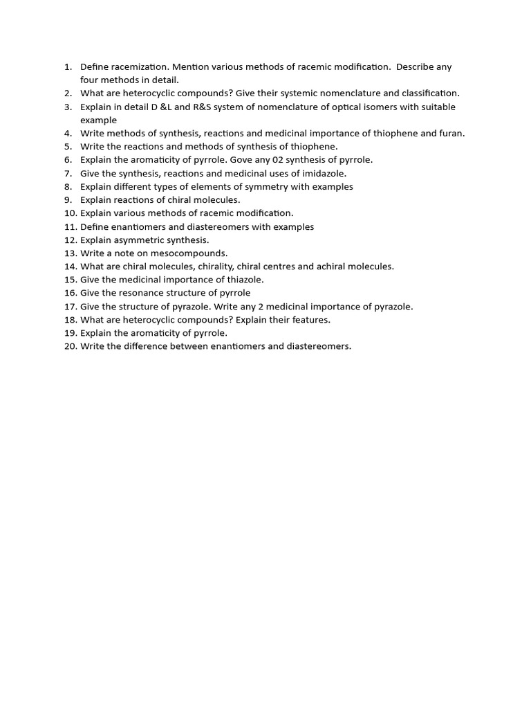 POC III Important Questions | PDF