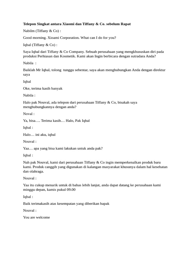 Dialog BIG (Bhs Indo) DEALLLLLLLL | PDF