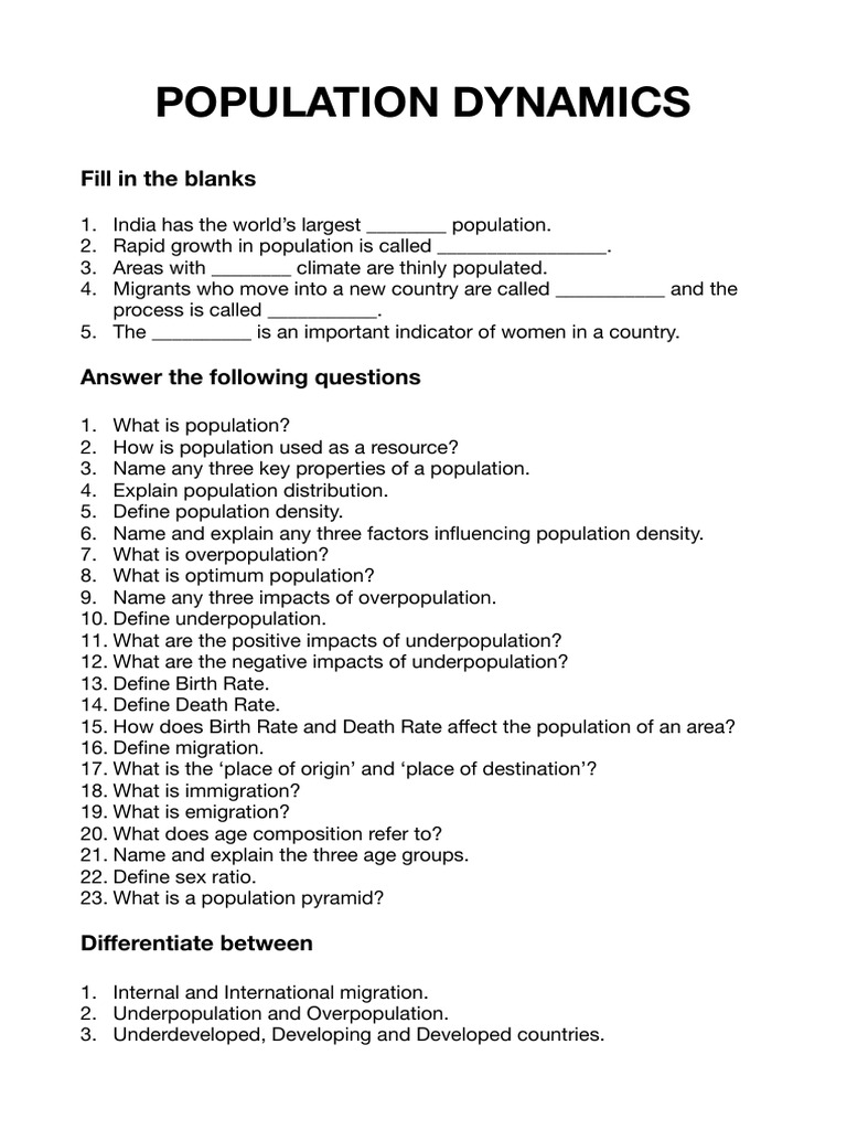 Understanding Underpopulation Effects | PDF