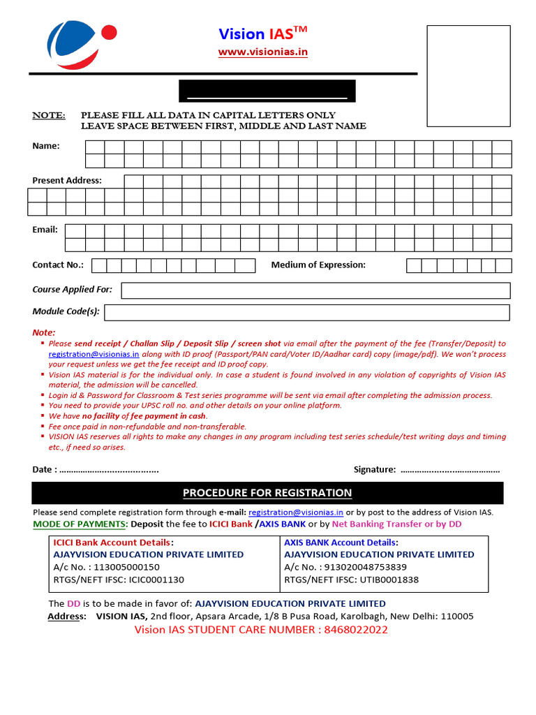 Registration Form New | PDF
