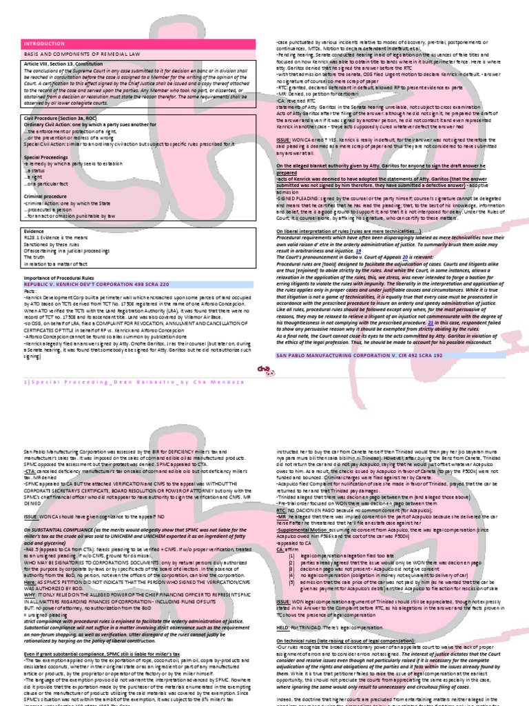 Specpro Reviewer Cha | PDF | Probate | Intestacy