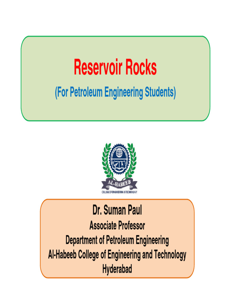 4 Reservoir Rocks | PDF
