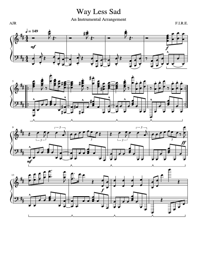 AJR - Way Less Sad | PDF