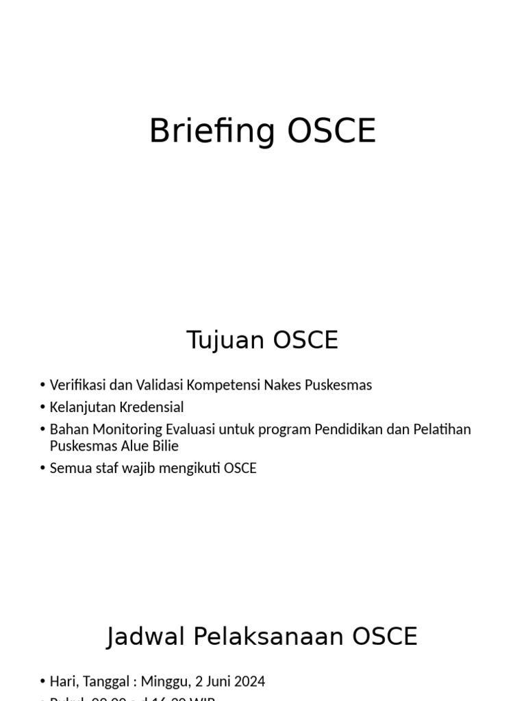 Briefing OSCE | PDF