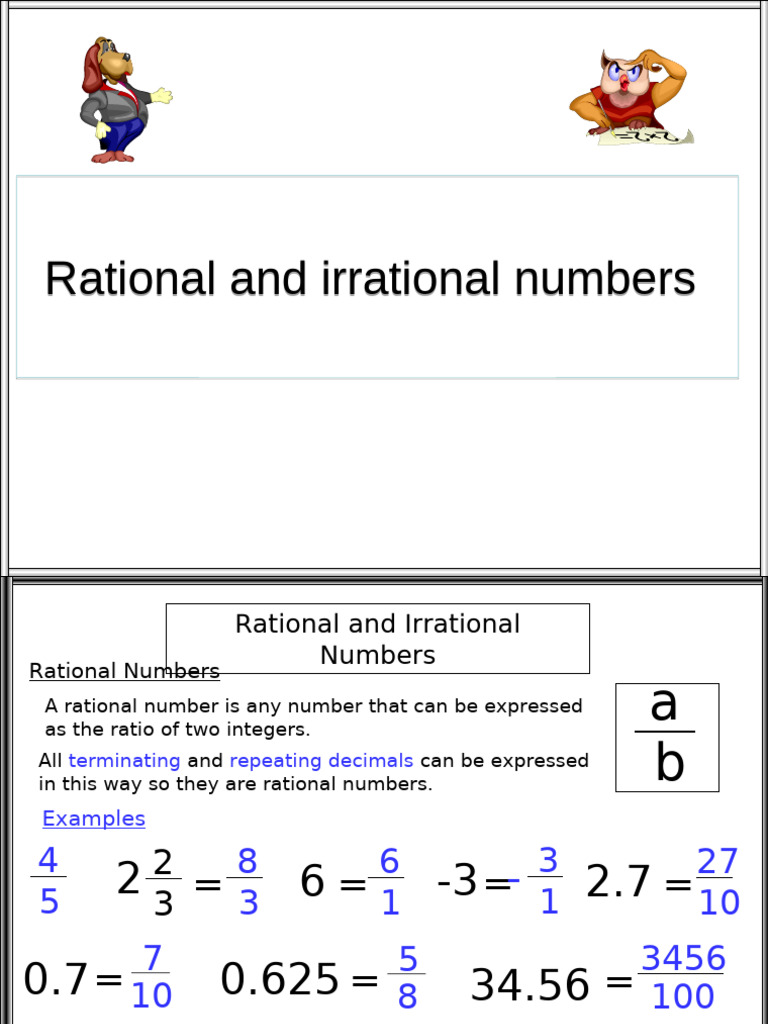 Rational and Irrational Numbers Nature | PDF