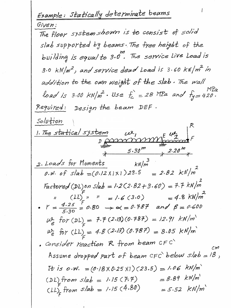 Example-Corrected - Statically Determinate Beams | PDF