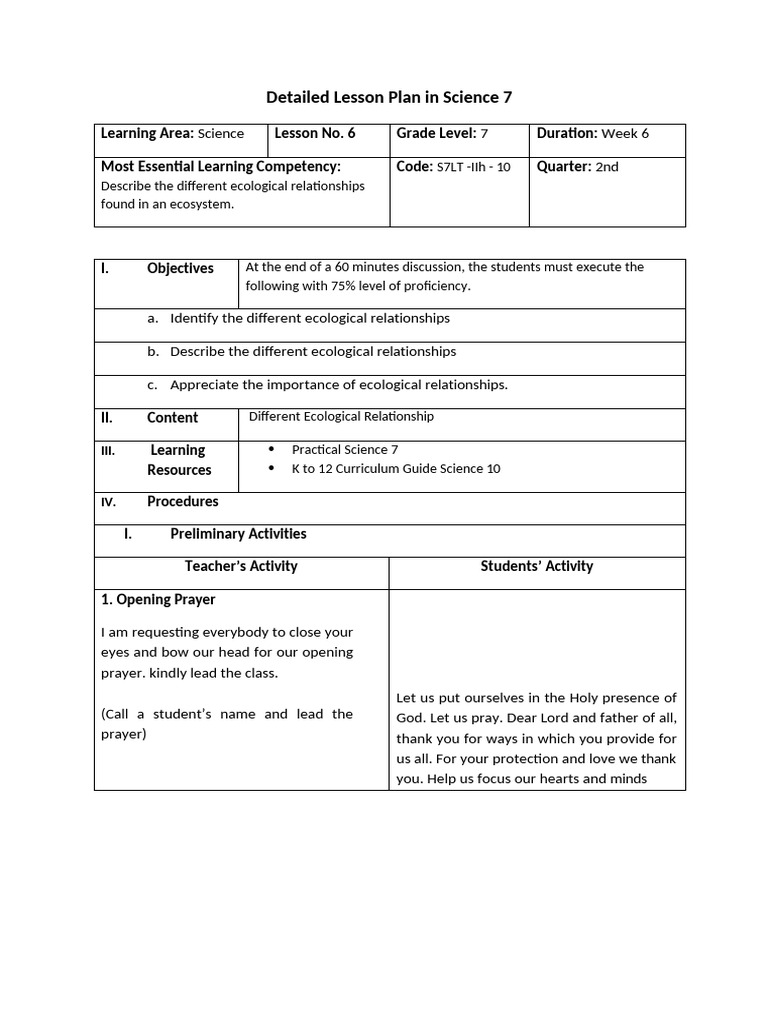 Different Ecological Relationship Pdf