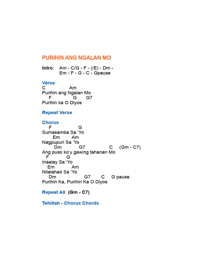 Purihin Ang Ngalan Mo | PDF