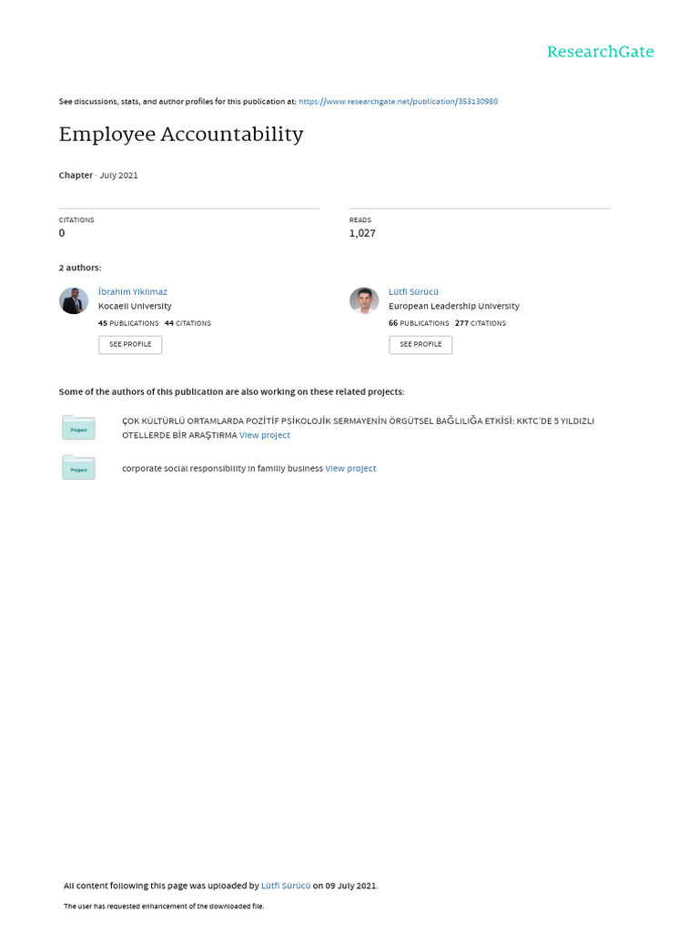 Employee Accountability | PDF