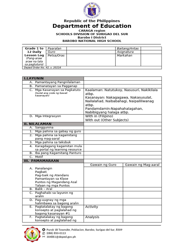 DAILY-LESSON-PLAN-SSC | PDF