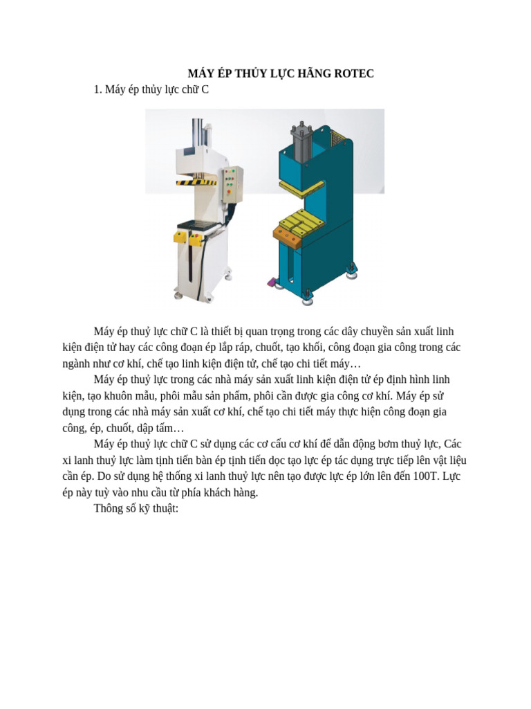 Catalog Máy Ép TH y L C | PDF