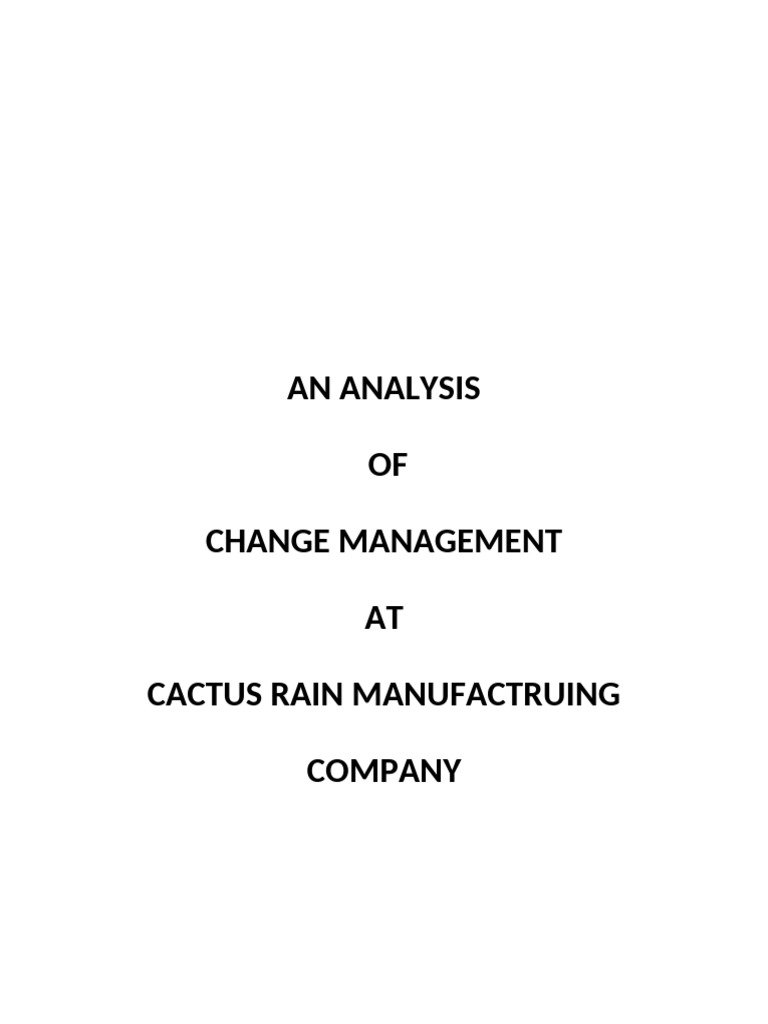 Catcus Rain Analysis | PDF
