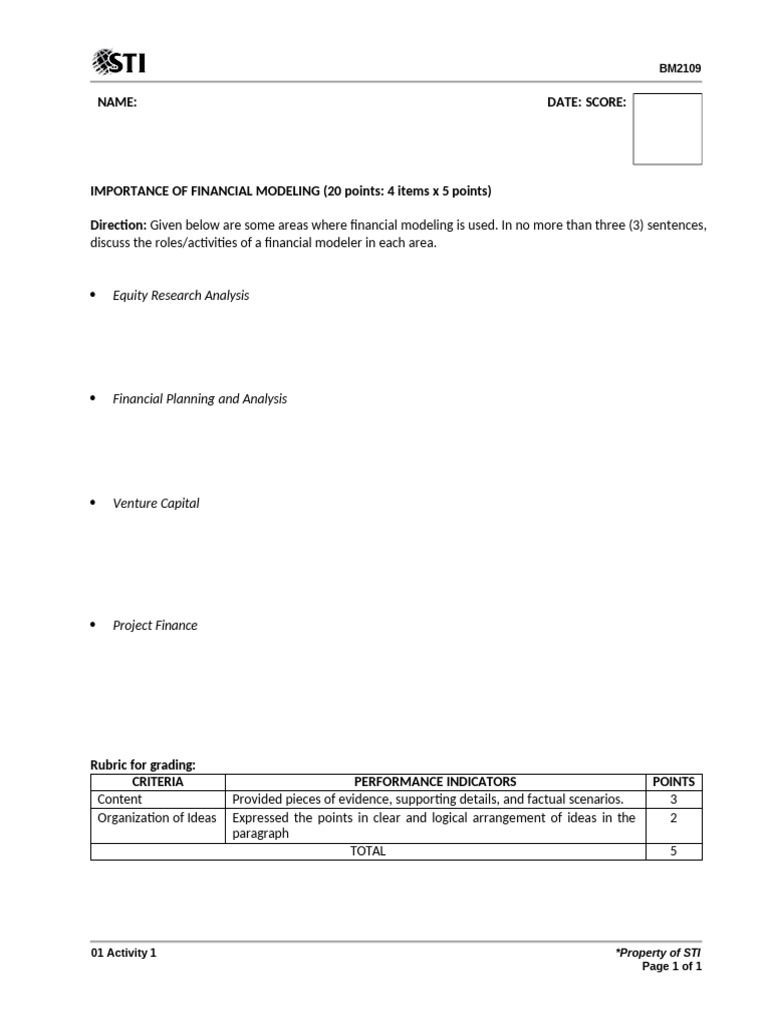 01 Activity 1 | PDF