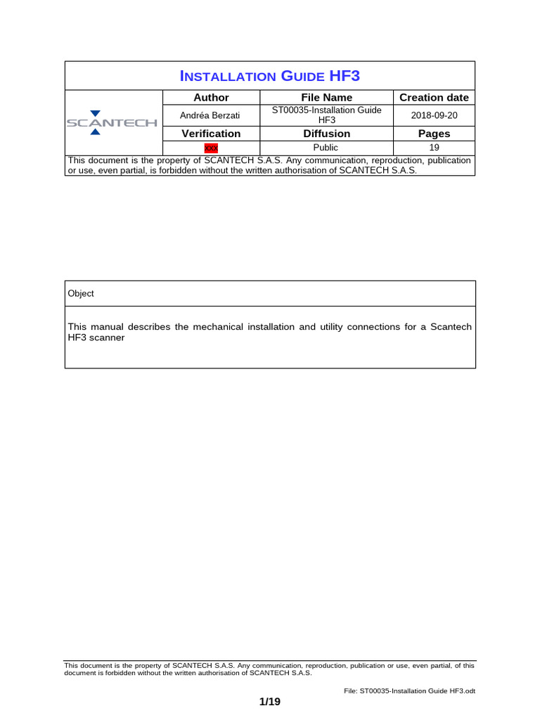 ST00035-Installation Guide HF3 ARGHA | PDF