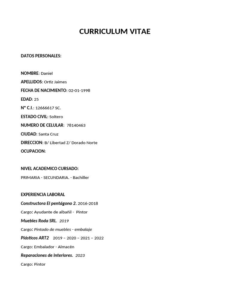 Curriculum Vitae Dalia | PDF