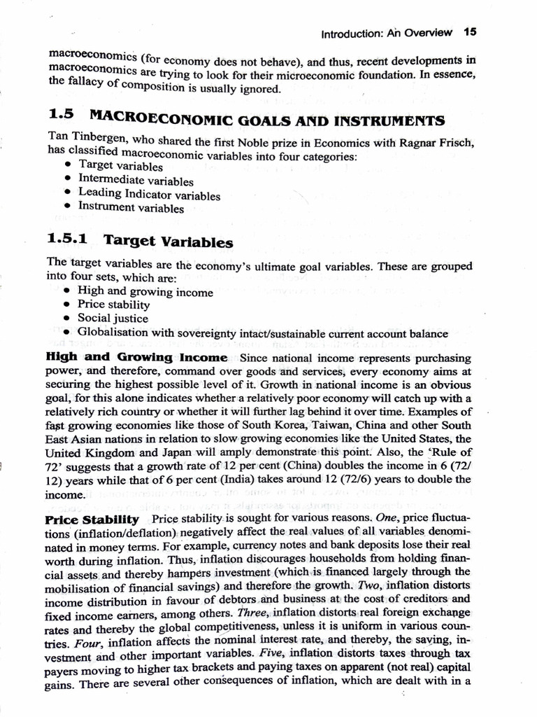Macroeconomics Goals | PDF