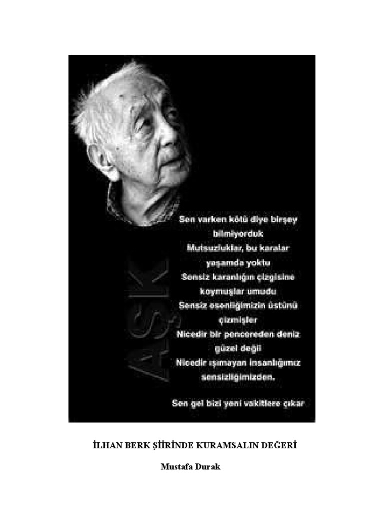 Ilhan Berk Siirinde Kuramsalin Degeri | PDF