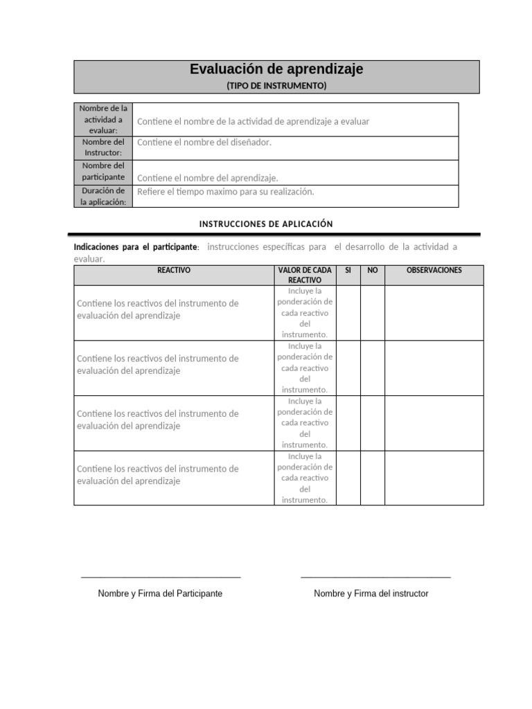 E2-Instrumento de Evaluación Del Aprendizaje Elaborado | PDF