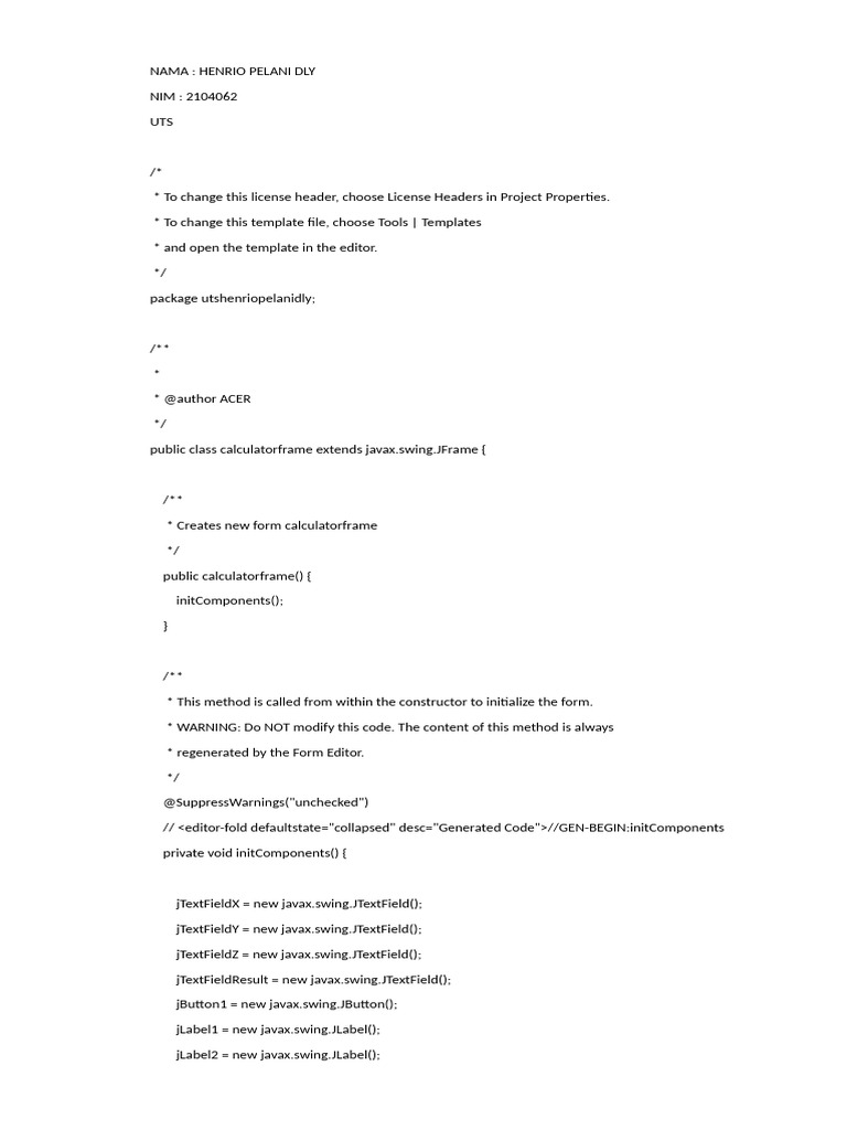 UTS HENRIO PELANI DLY | PDF