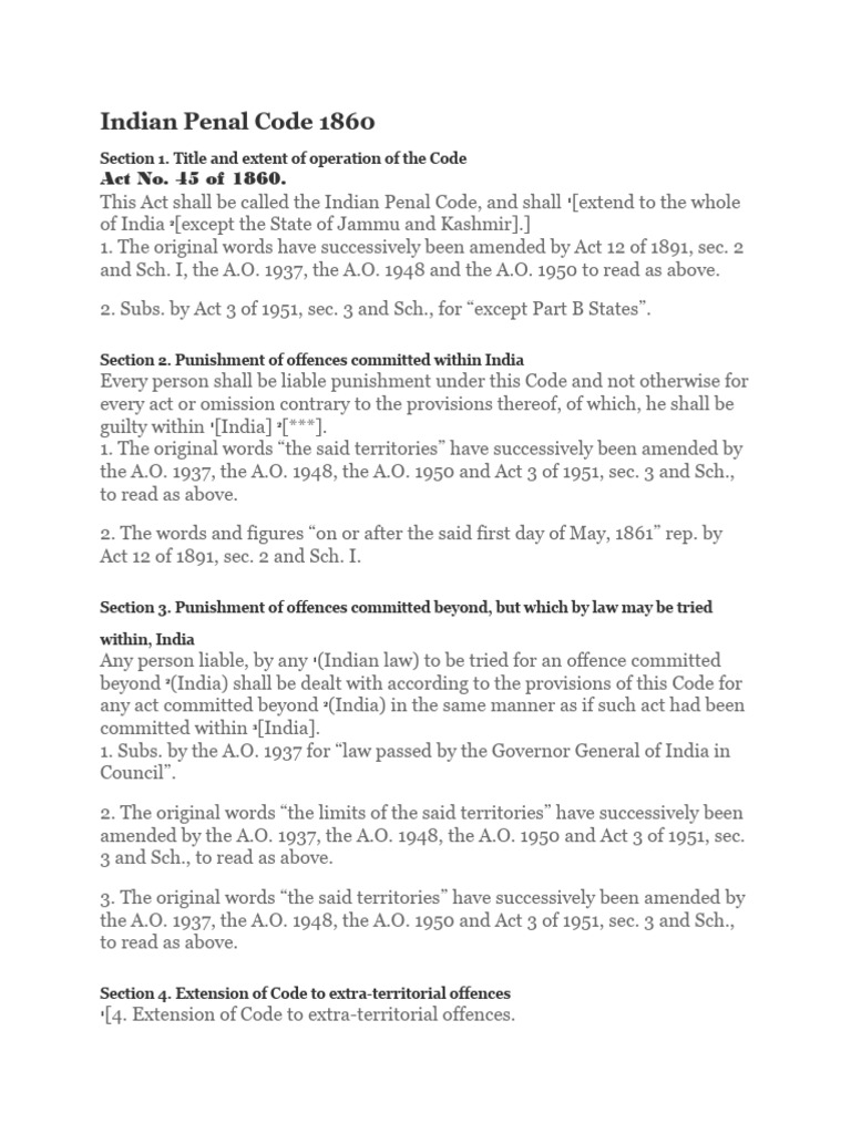 Indian Penal Code | PDF