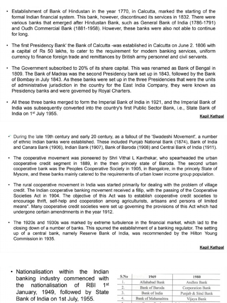 03 History of Banking Industry & Types of Banks | PDF