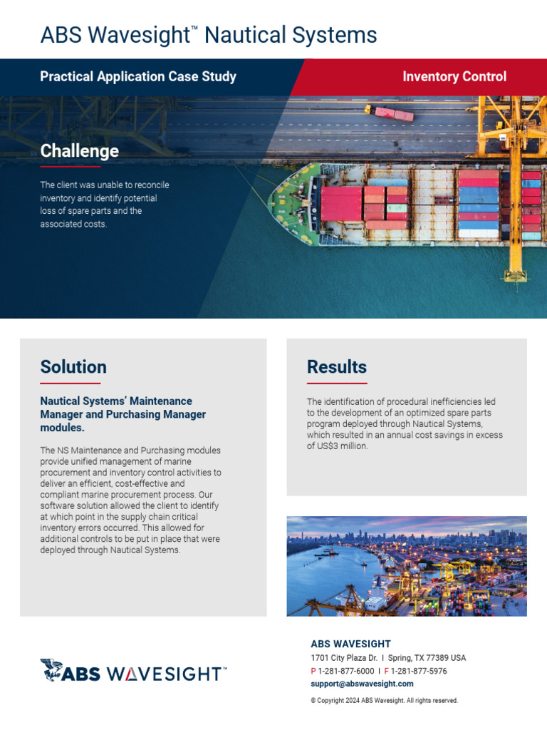 ABS Wavesight Case Study NS Inventory Control | PDF