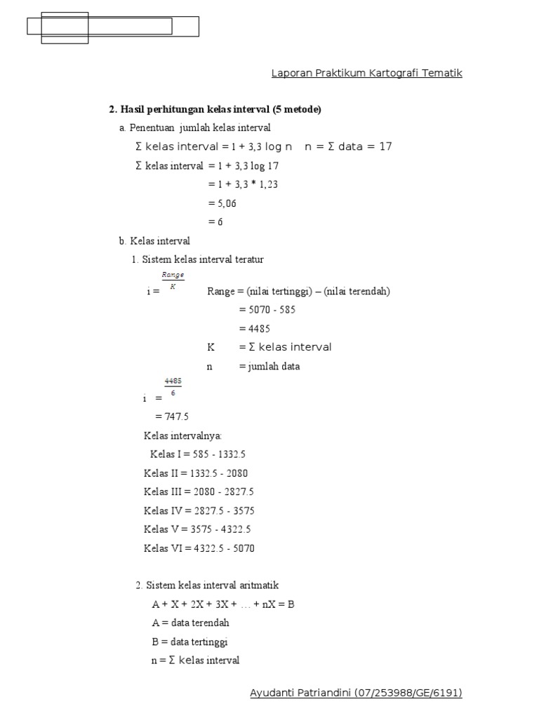 Perhitungan Kelas Interval | PDF