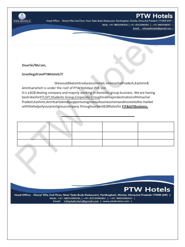 Hotel Tariff Sheet 2024 - 25 PDF | PDF