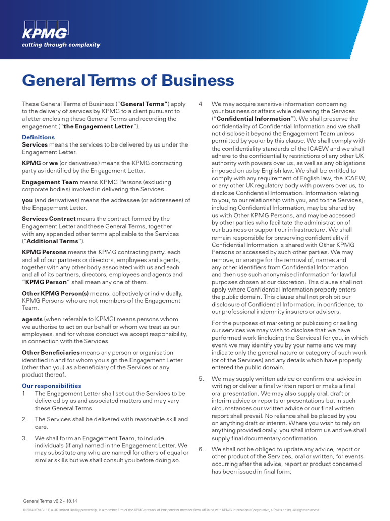 General Terms of Business | PDF