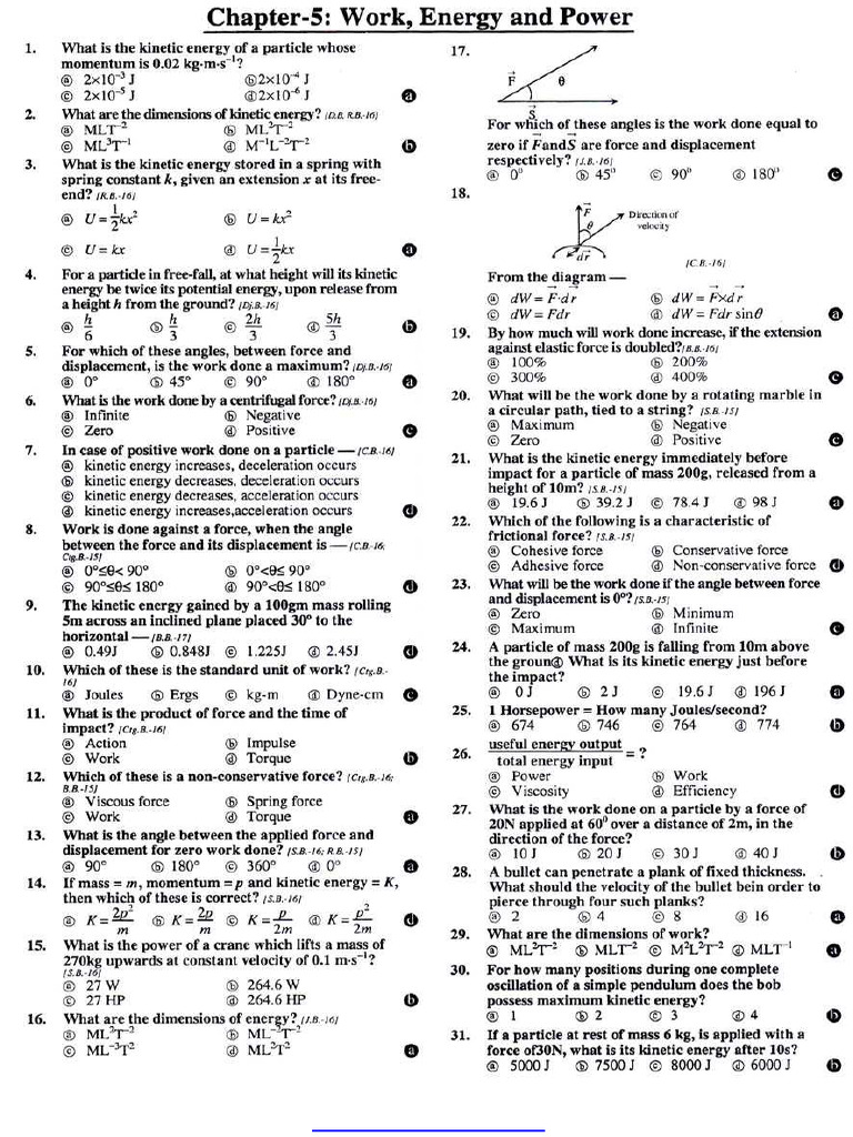 Ev HSC Physics 1st Paper 5th Chapter MCQ Question Answer | PDF ...
