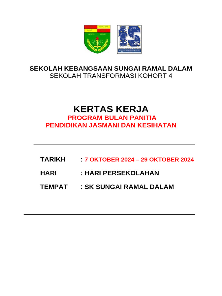 Contoh Kertas Kerja Terkini | PDF