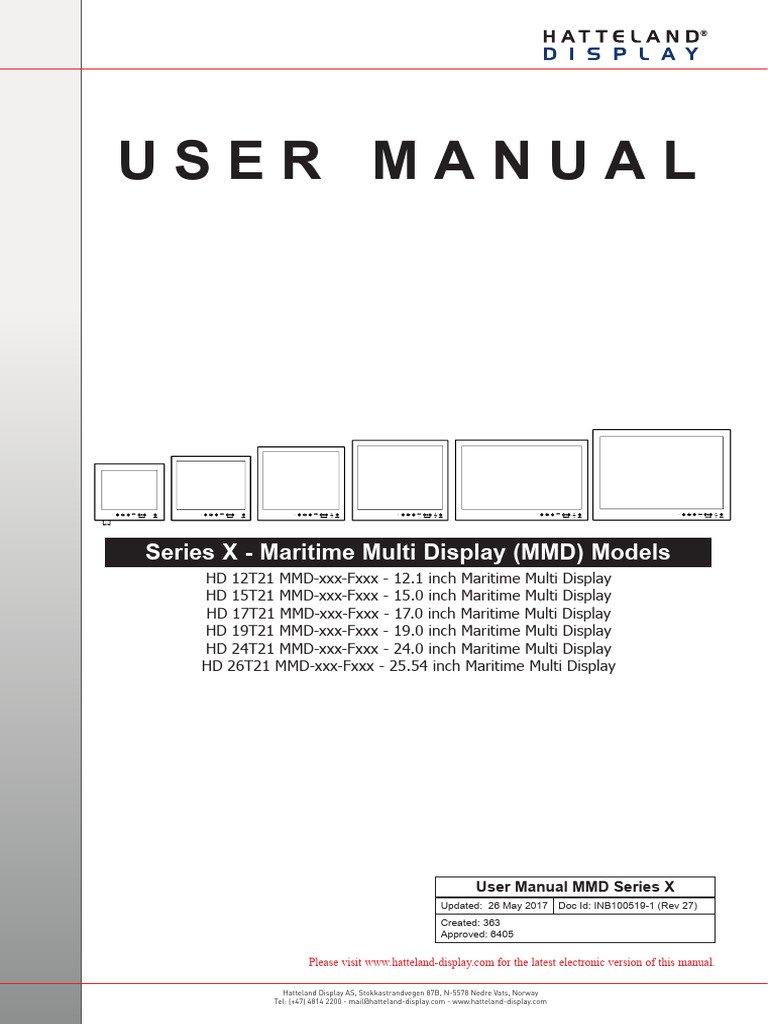Inb100519-1 Usermanual MMD Seriesx Rev27 | PDF