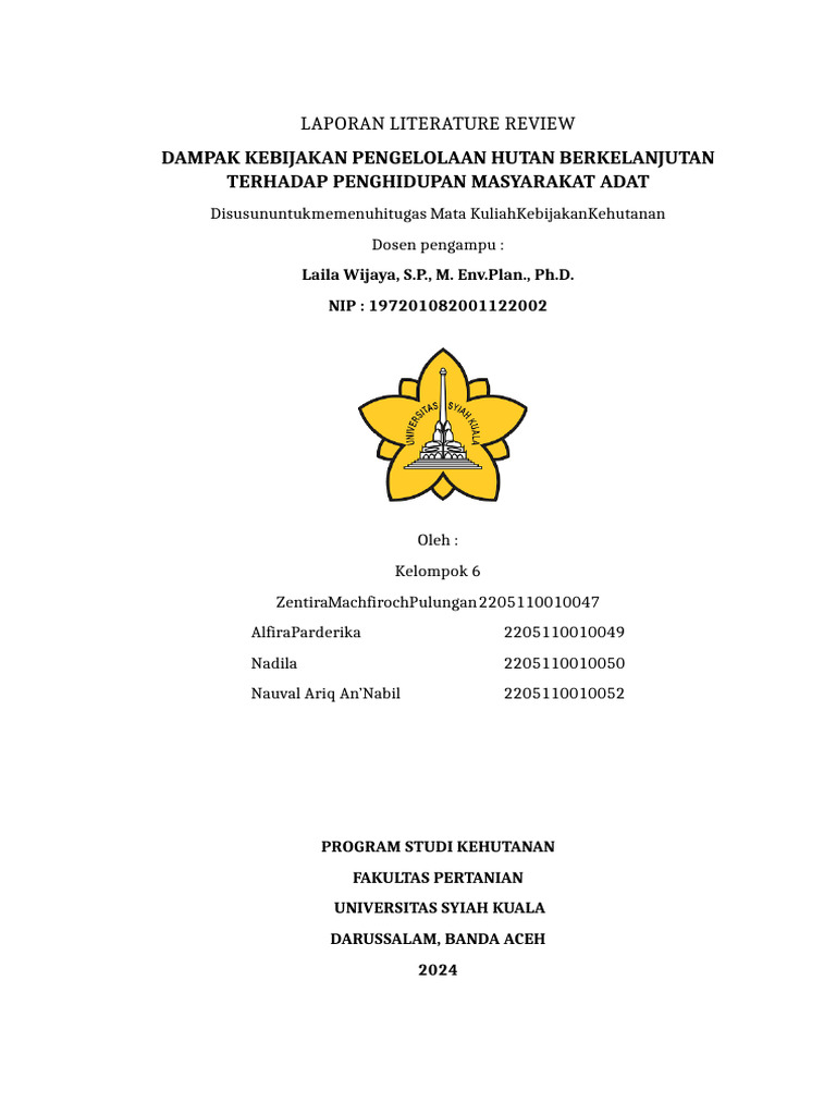 LAPORAN LITERATURE REVIEW | PDF