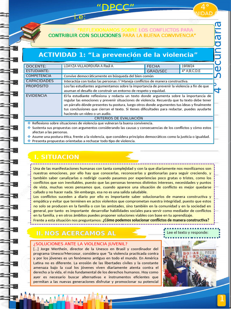 4° DPCC - Actv.01-Unid.5 2024RLV | PDF
