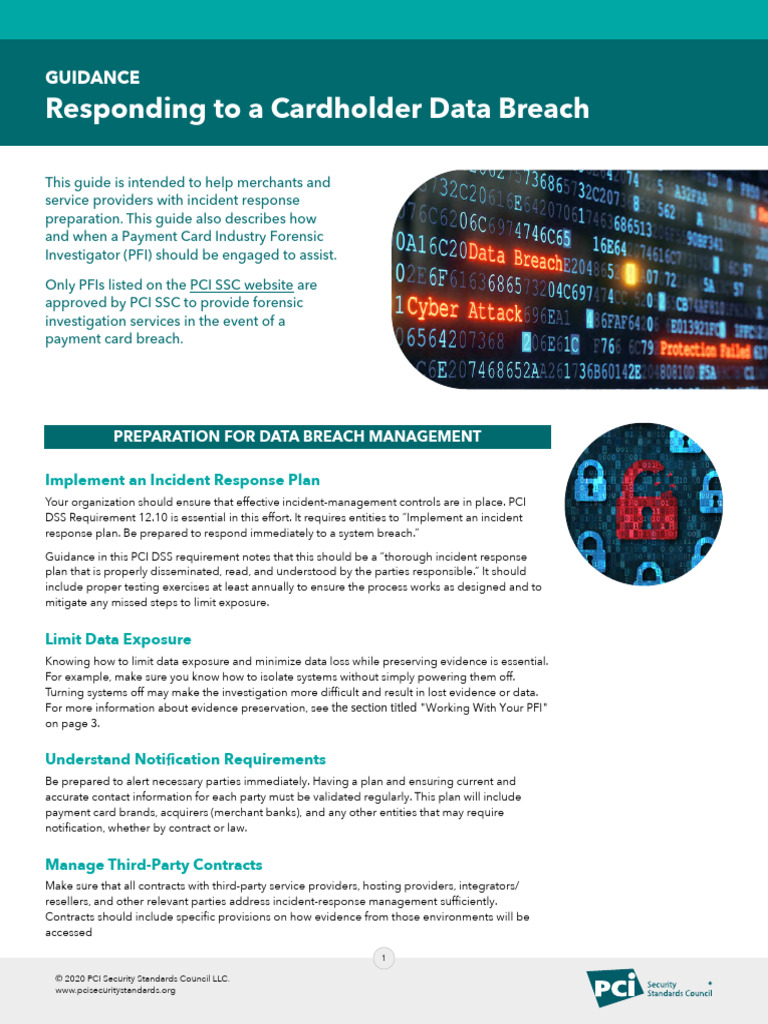 Responding To A Cardholder Data Breach | PDF