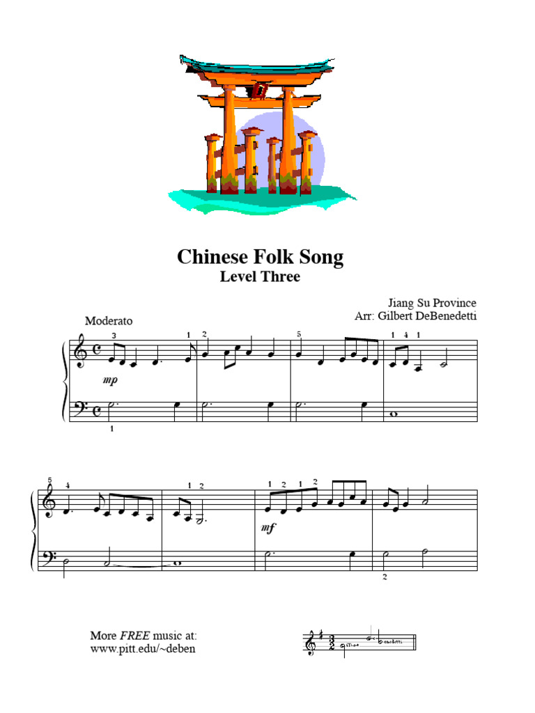 3 Chinese Folk Song | PDF