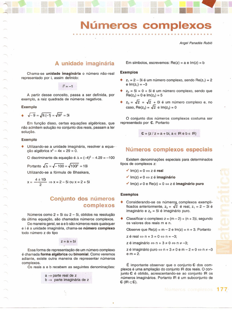 Capitulo 19 - Números Complexos | PDF | Número complexo | Números