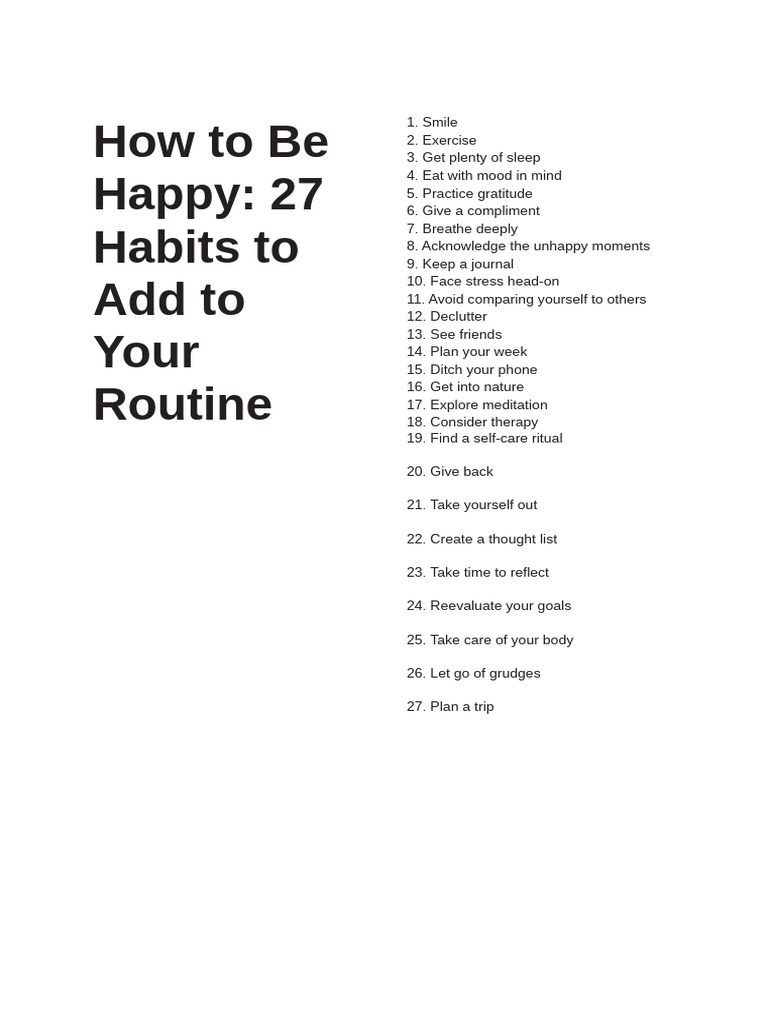 How to Be Happy | PDF