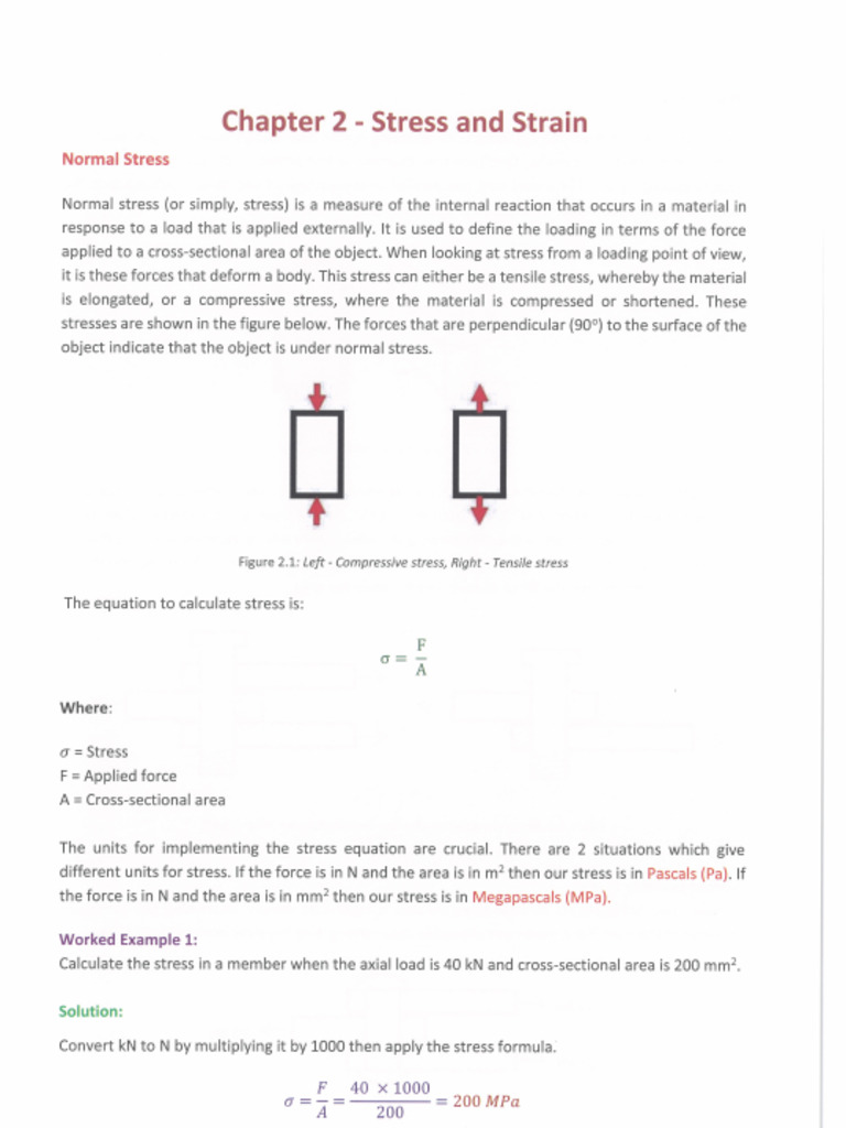 Chapter 2 - Stress and Strain-1 | PDF