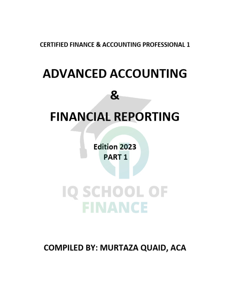 CFAP 1 - Volume 1 (MQ) - Edition 2023 | PDF