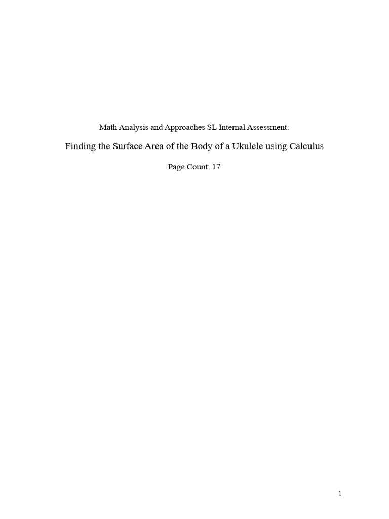 Maths IA Final | PDF