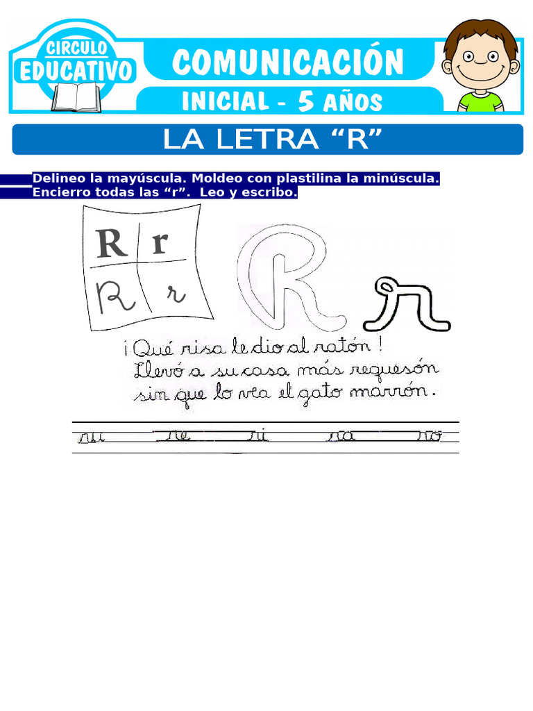 La Consonante R para Ninos de Cinco Anos | PDF