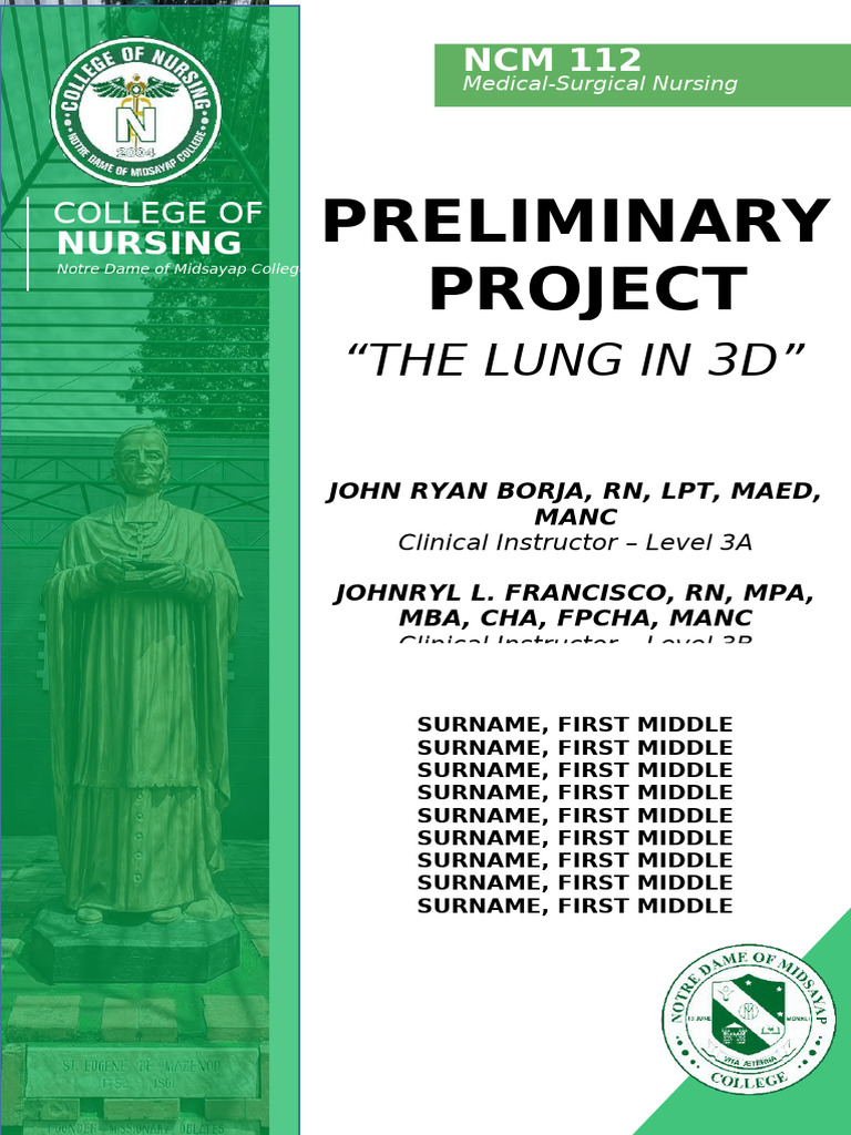 2024 NCM 112 Preliminary Project | PDF