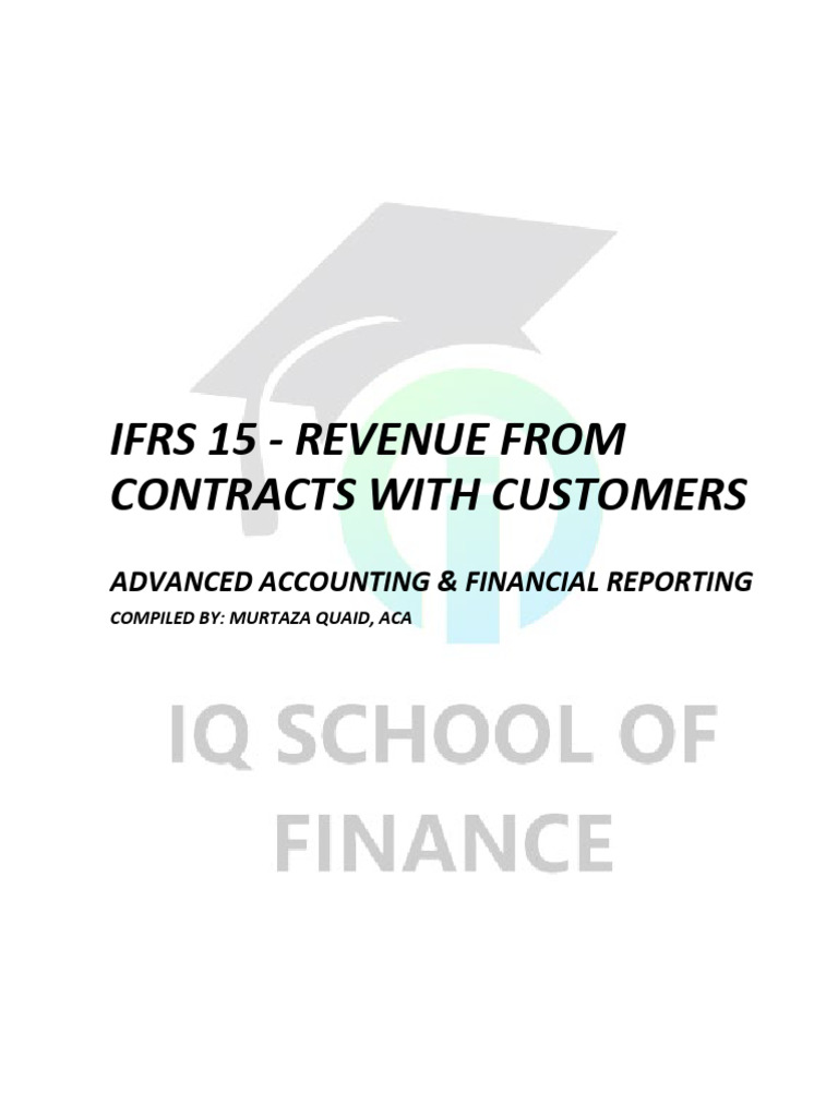 Practise Questions - IfRS 15 | PDF | Interest | Revenue