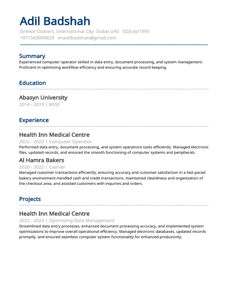 Computer Operator | PDF